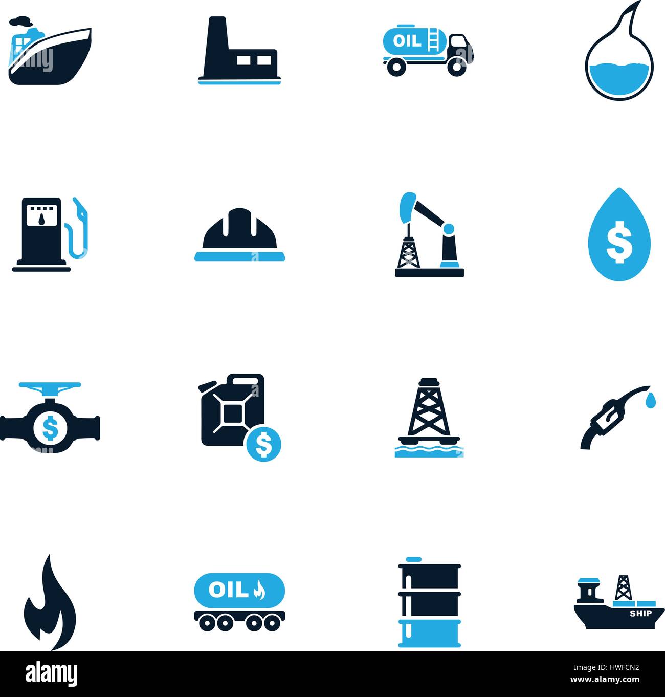 Extraction of oil icons set for web sites and user interface Stock ...