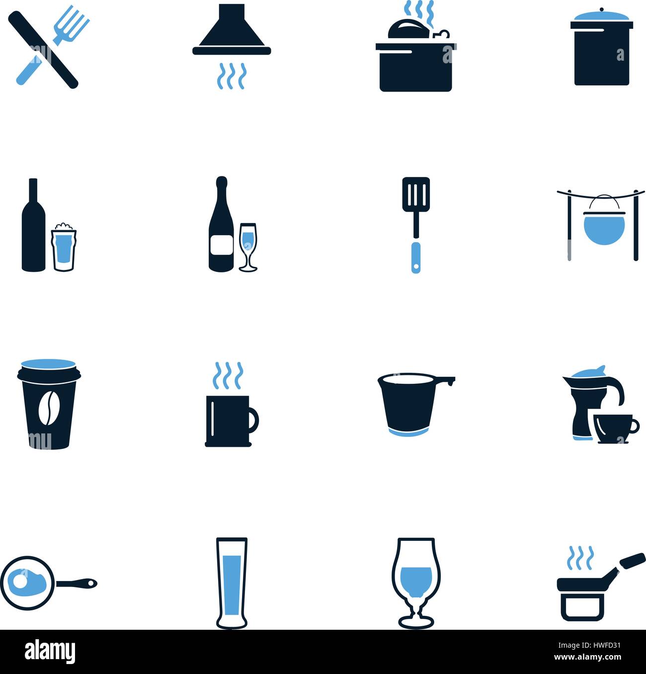 Food and kitchen symbol for web icons Stock Vector Image & Art - Alamy