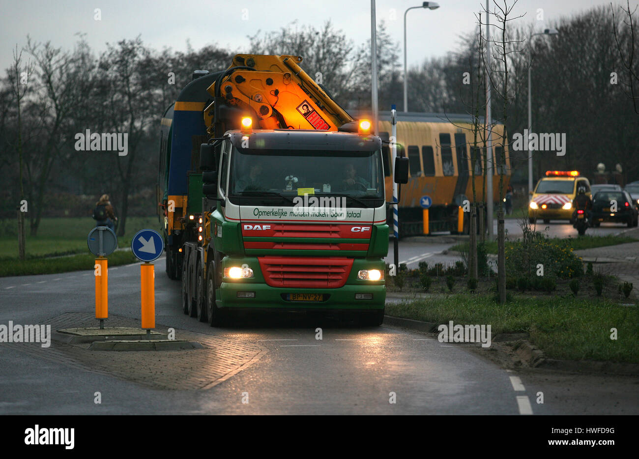 convoy exceptional (special load Stock Photo - Alamy