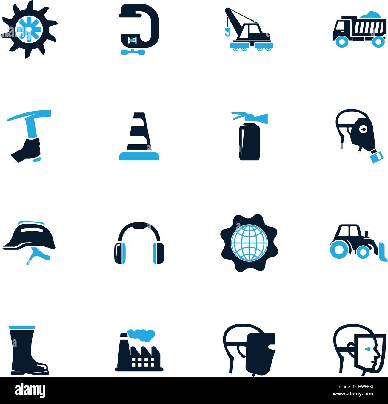 Industrial icon set for web sites and user interface Stock Vector Image ...