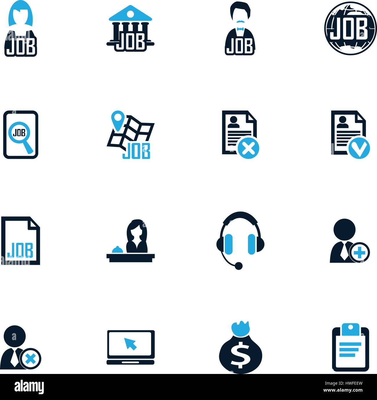 Job icon set for web sites and user interface Stock Vector Image & Art ...