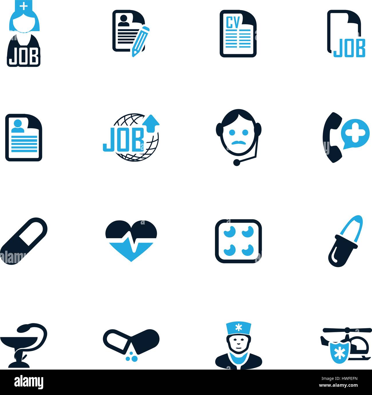 Job icon set for web sites and user interface Stock Vector Image & Art ...