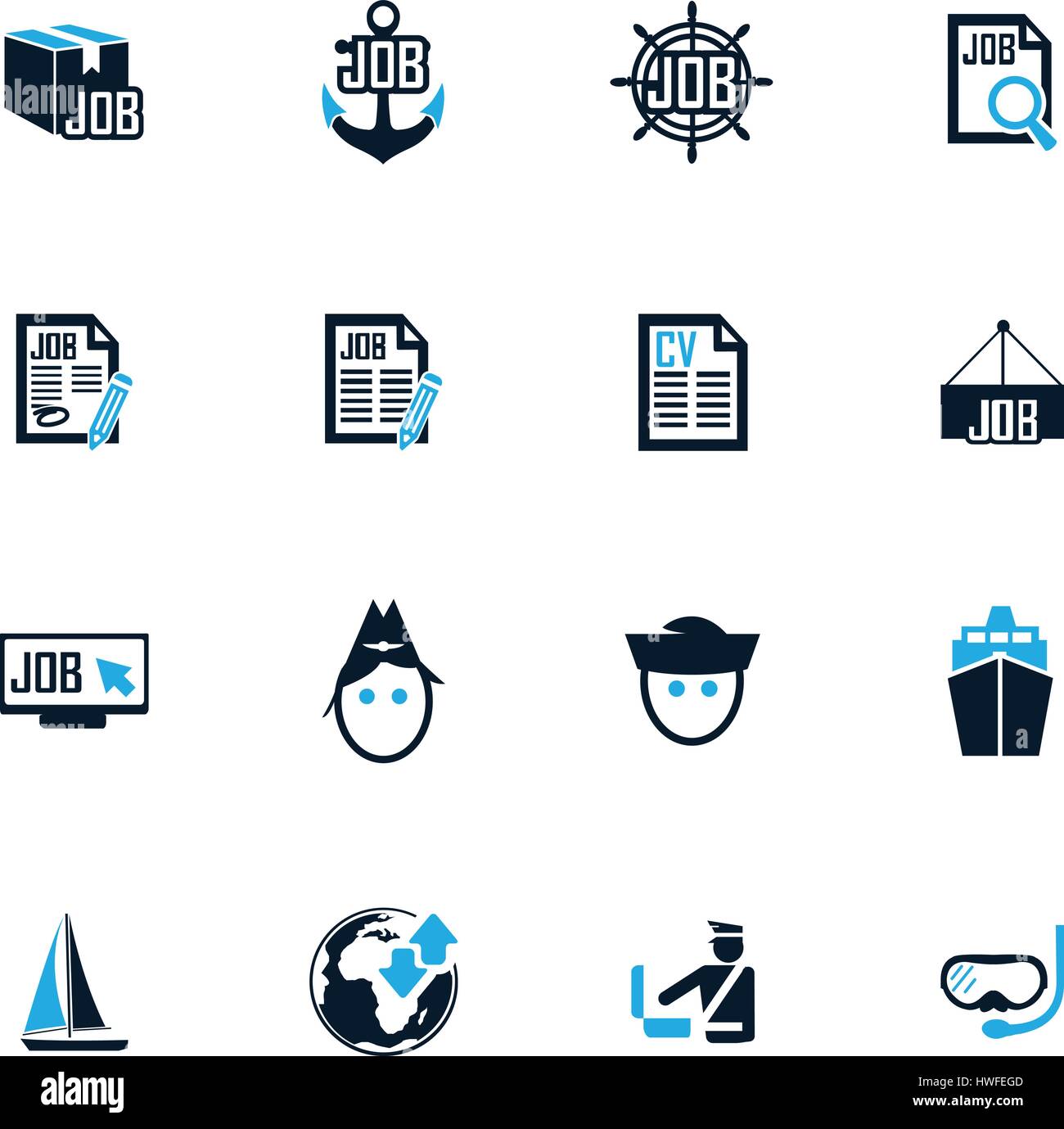 Job icon set for web sites and user interface Stock Vector Image & Art ...