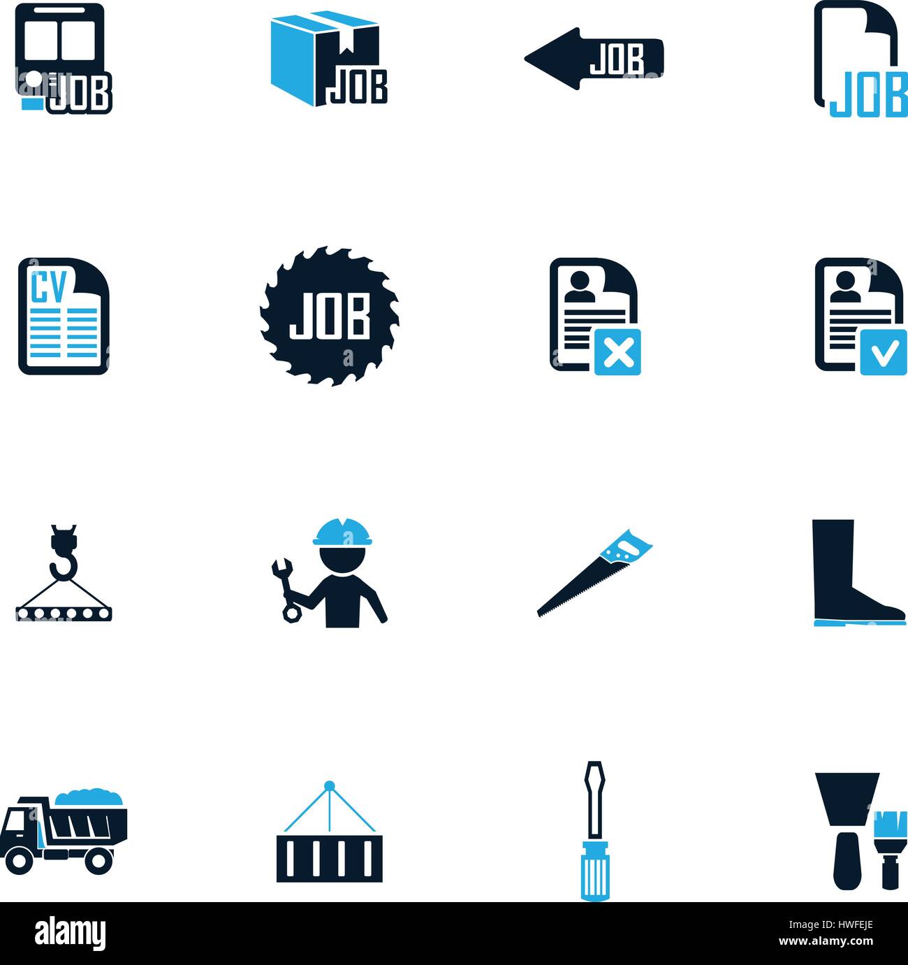 Job icon set for web sites and user interface Stock Vector Image & Art ...