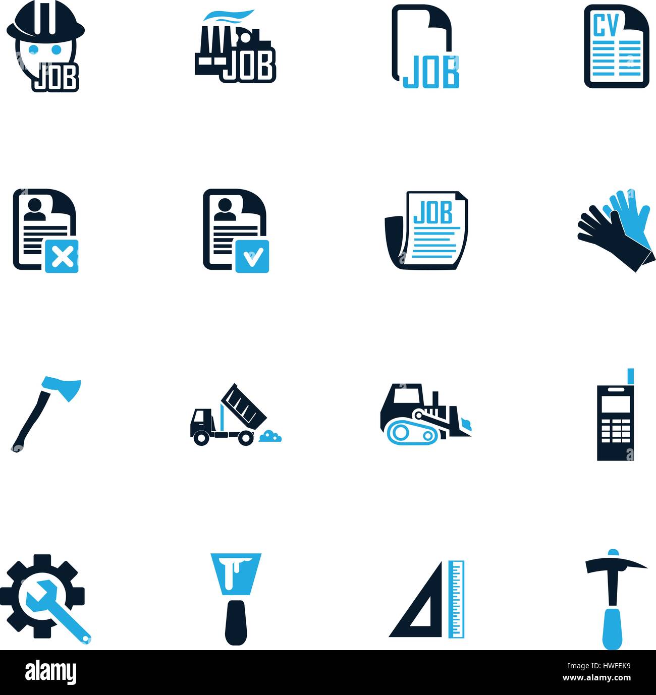 Job icon set for web sites and user interface Stock Vector Image & Art ...