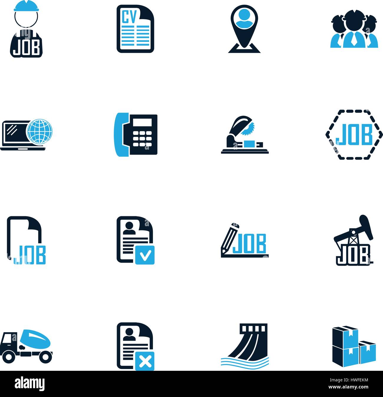 Job icon set for web sites and user interface Stock Vector Image & Art ...