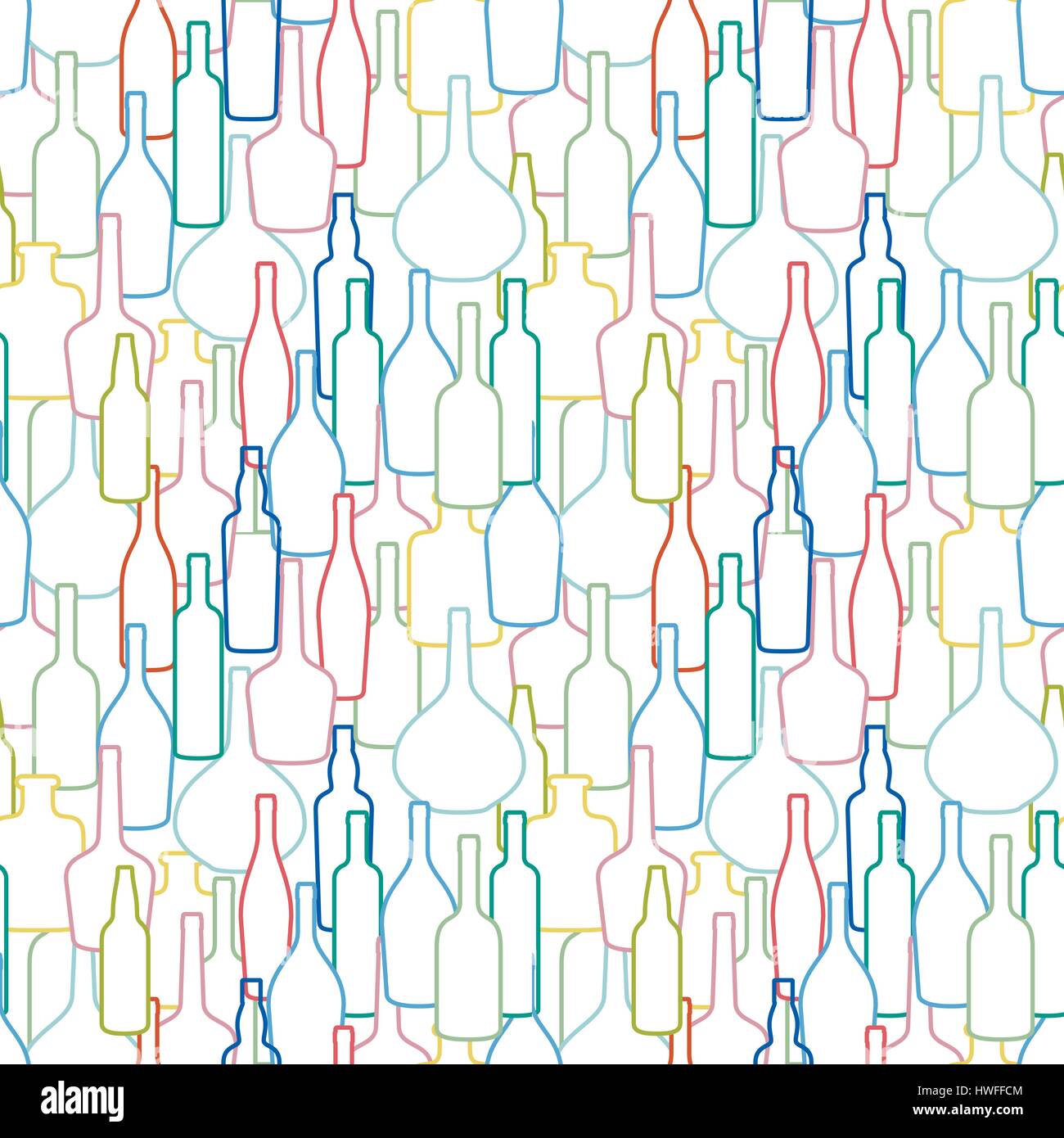 Wine bottles pattern Stock Vector Image & Art - Alamy