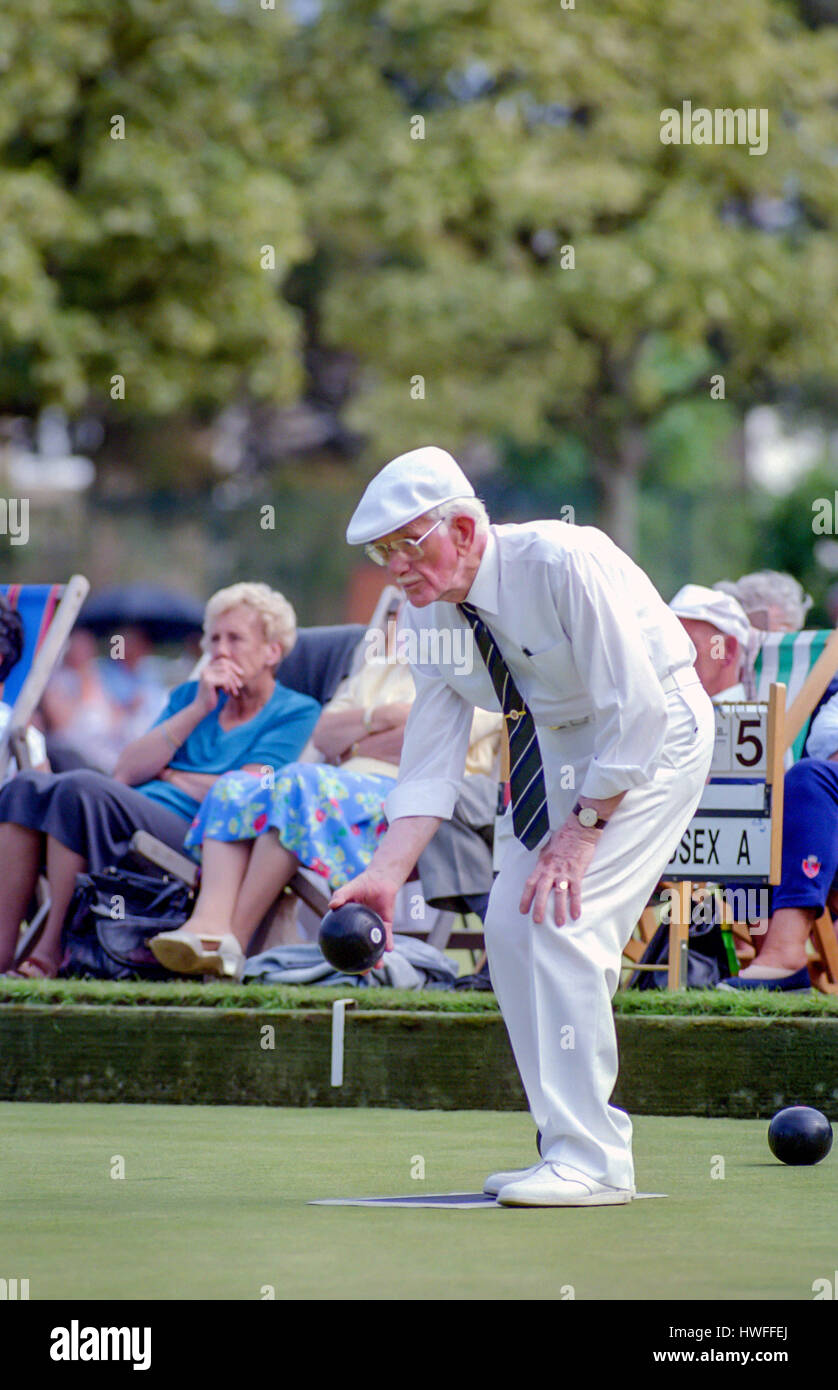 National Bowls tournament at Beach Geen Gardens in Worthing Stock Photo ...