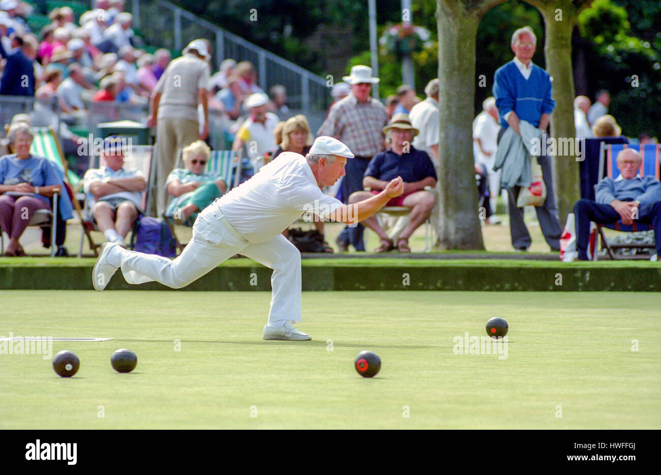 National Bowls tournament at Beach Geen Gardens in Worthing Stock Photo ...