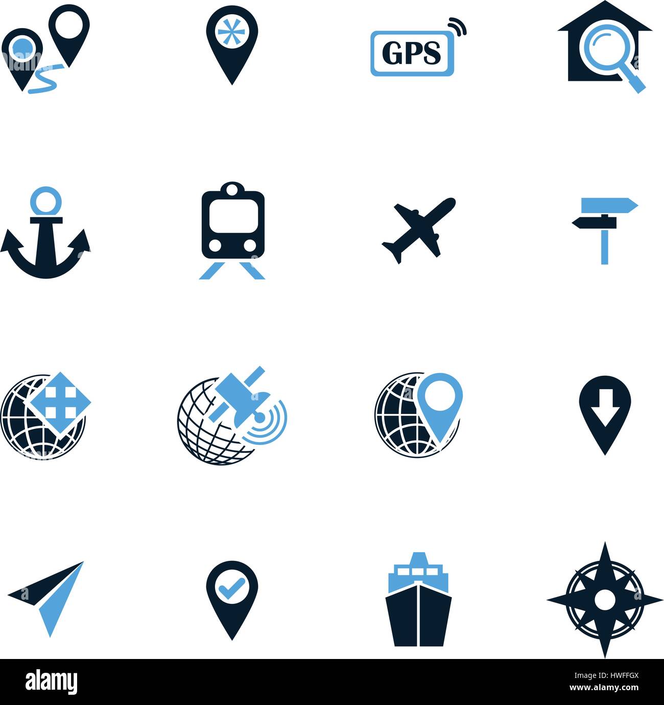 Navigation icon set for web sites and user interface Stock Vector Image ...