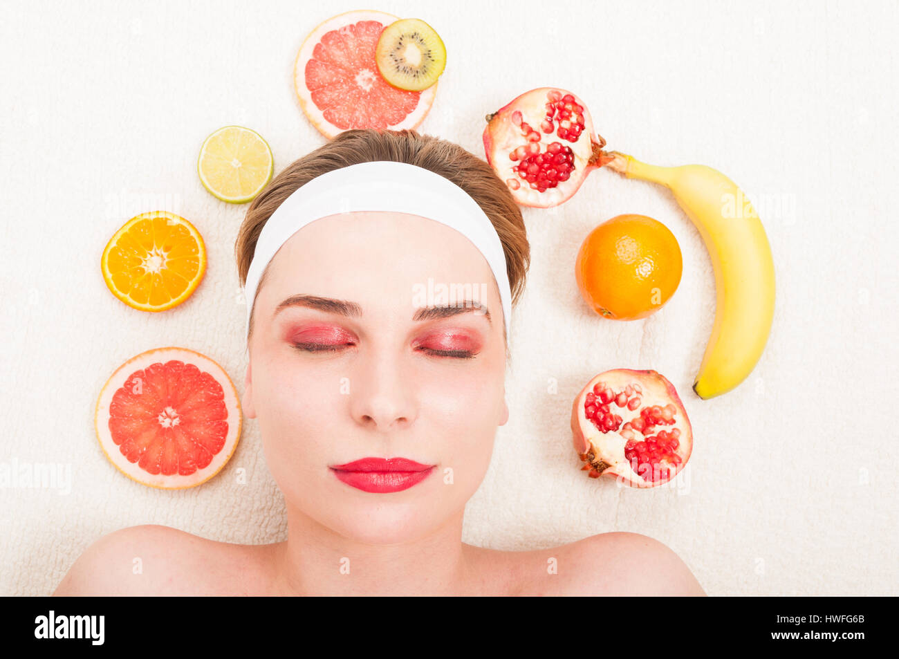 Woman relaxing at spa hi-res stock photography and images - Alamy