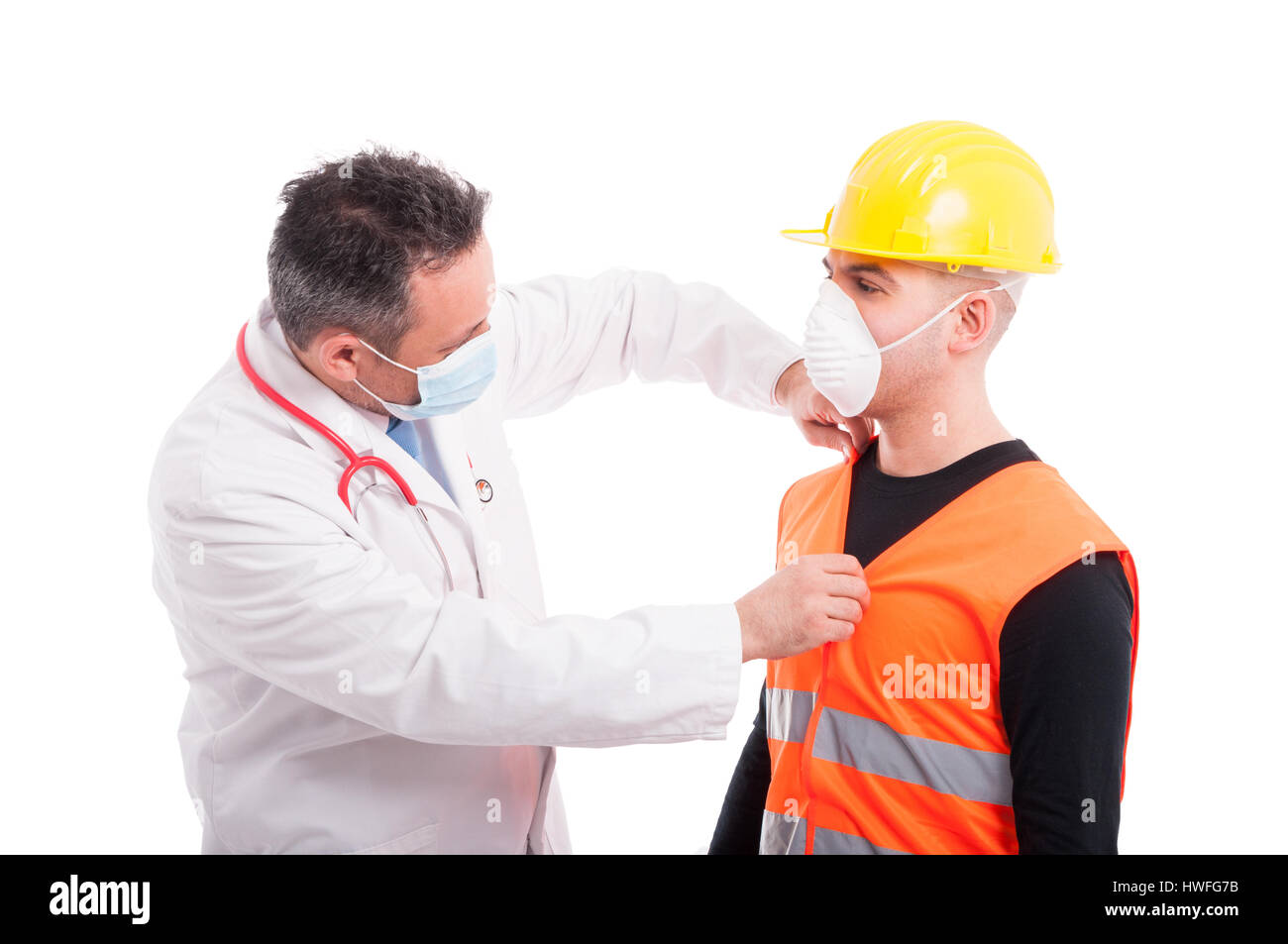 Doctor male standing wearing Cut Out Stock Images & Pictures - Alamy