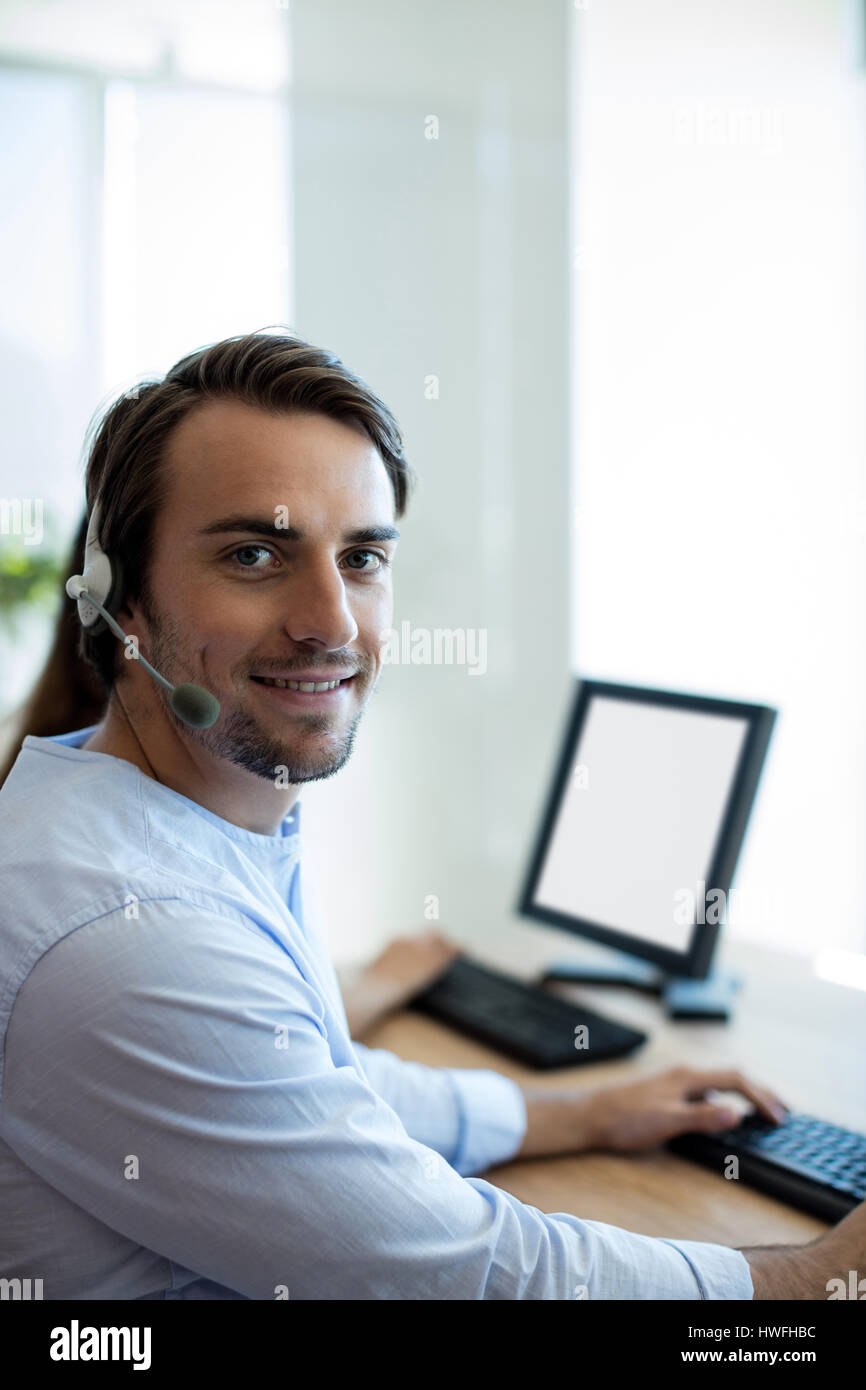 Portrait male customer service representative hi-res stock photography ...