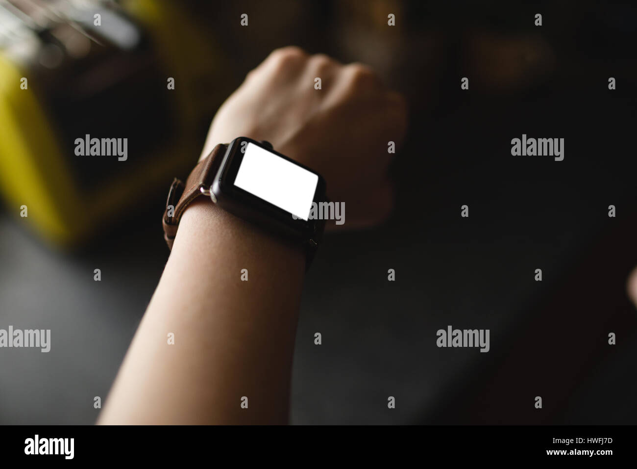 Wearing a smartwatch hi-res stock photography and images - Alamy