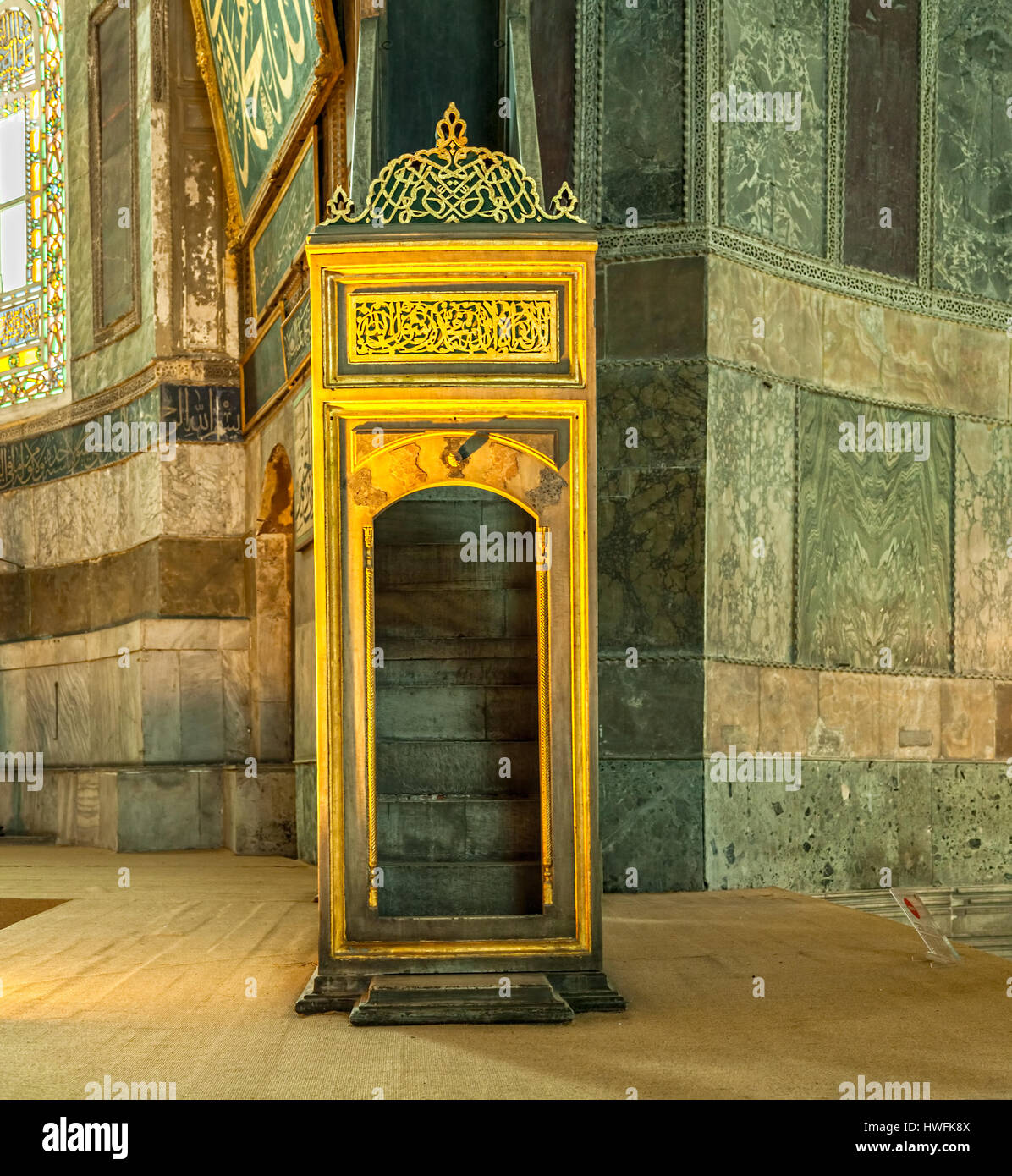 Hagia Sophia Minbar Interior Istanbul Stock Photo - Alamy