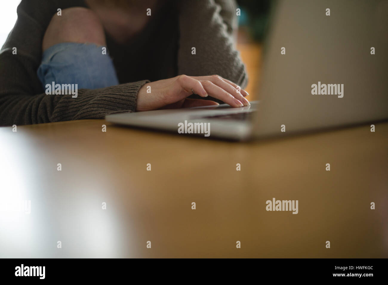 Mid section laptop hi-res stock photography and images - Alamy