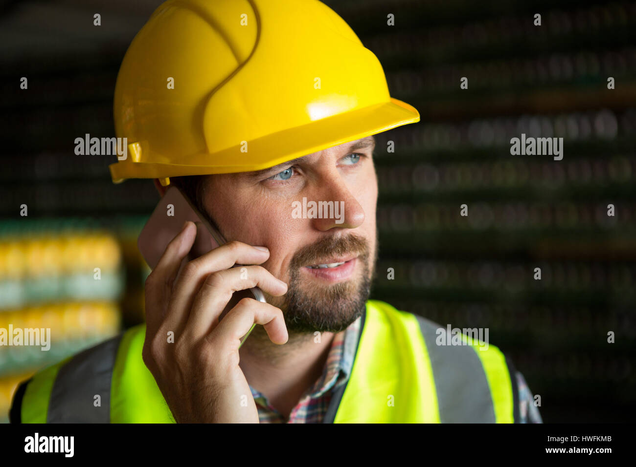 Manual worker phone hi-res stock photography and images - Alamy
