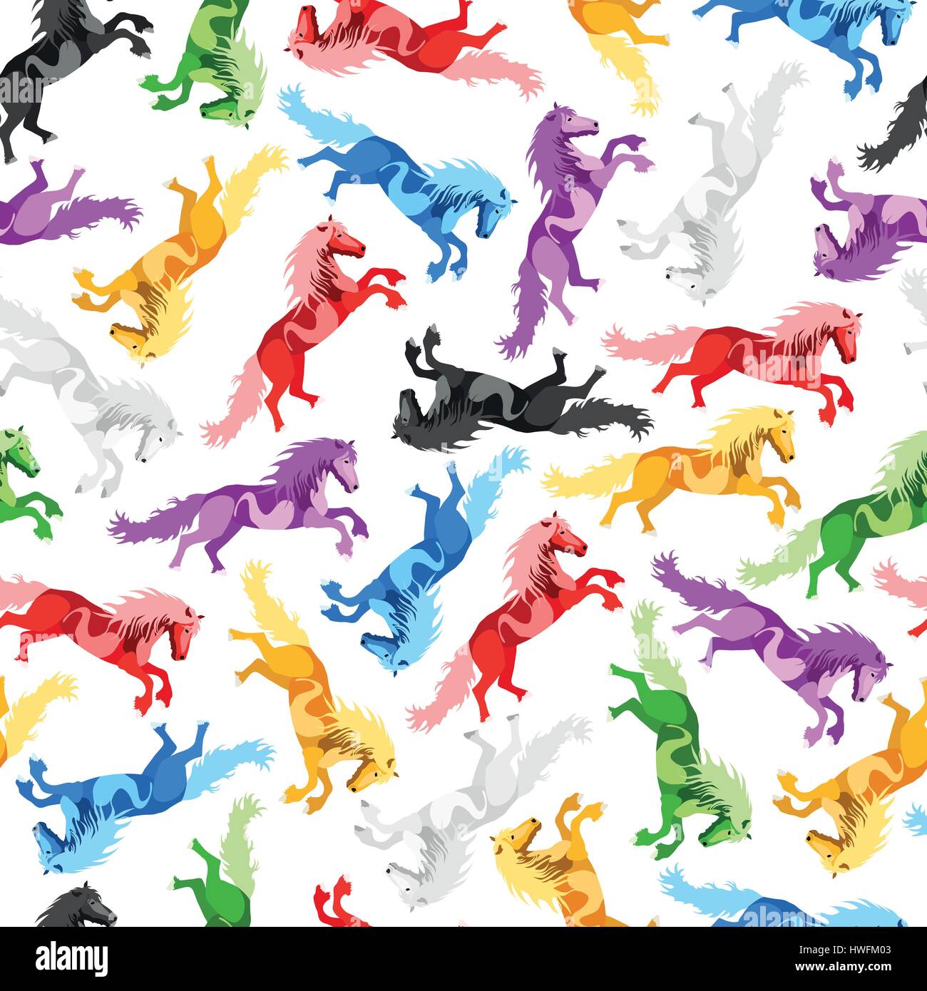 Illustration seamless Pattern Horse for the creative use in graphic ...