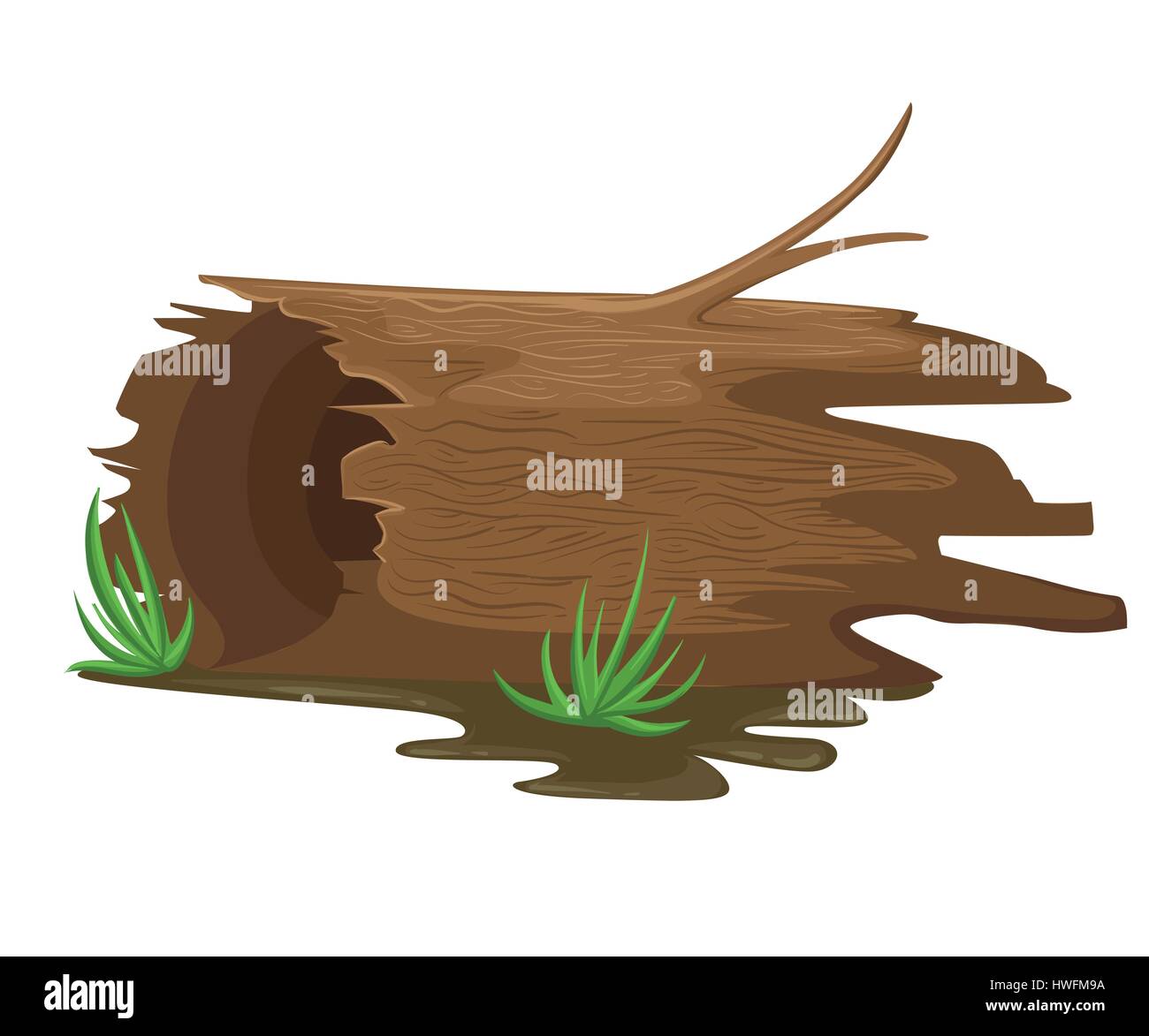 Cartoon Log Cut Out Stock Images & Pictures - Alamy