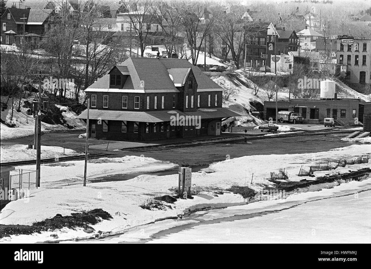 Old Train Station in the Winter Stock Photo - Alamy