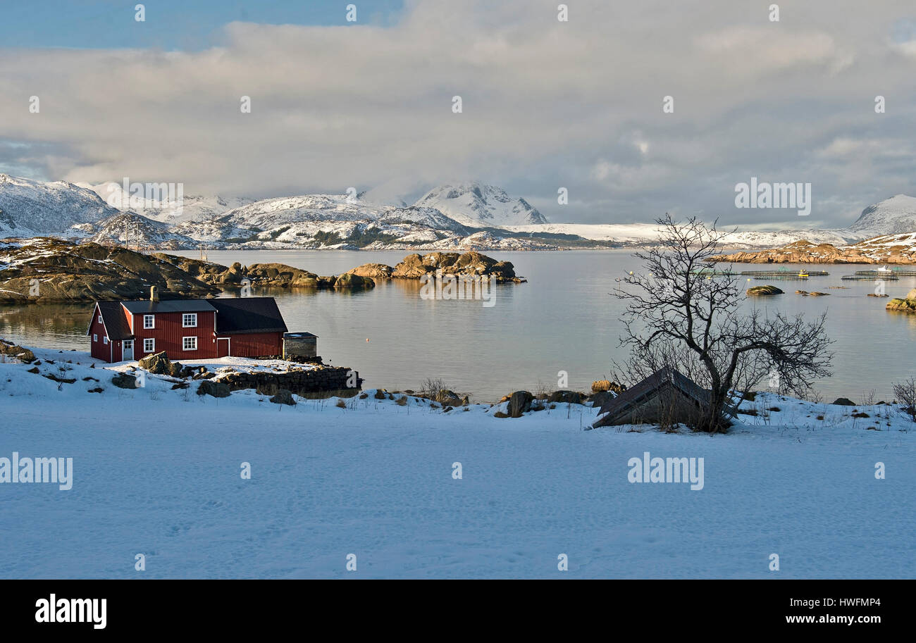 Gravdal at Vestvaagöy, Lofoten, Norway in February 2013 Stock Photo - Alamy