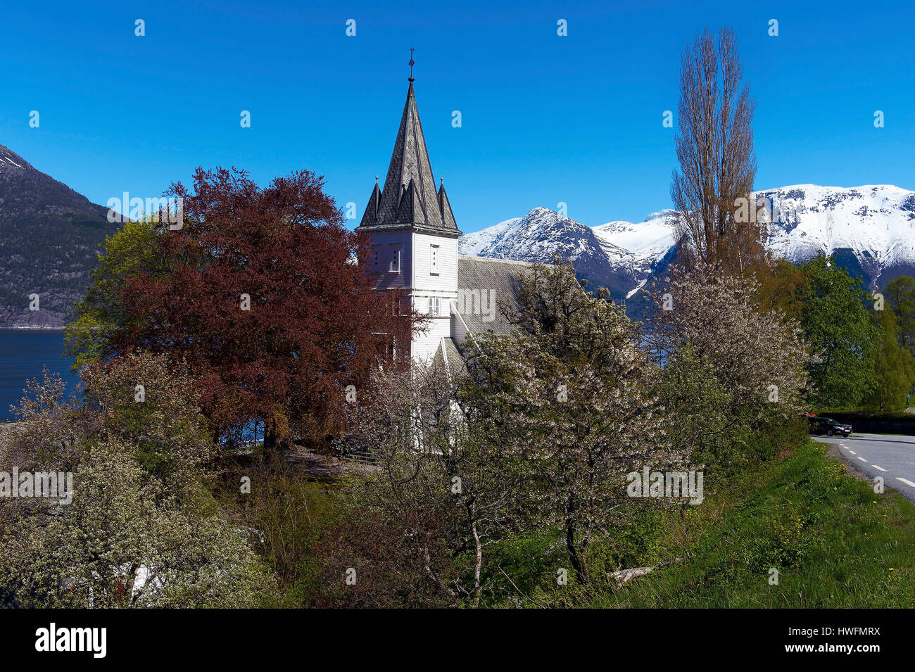 Utne church in Ullensvang, Hardanger, western Norway. Built in 1895 ...