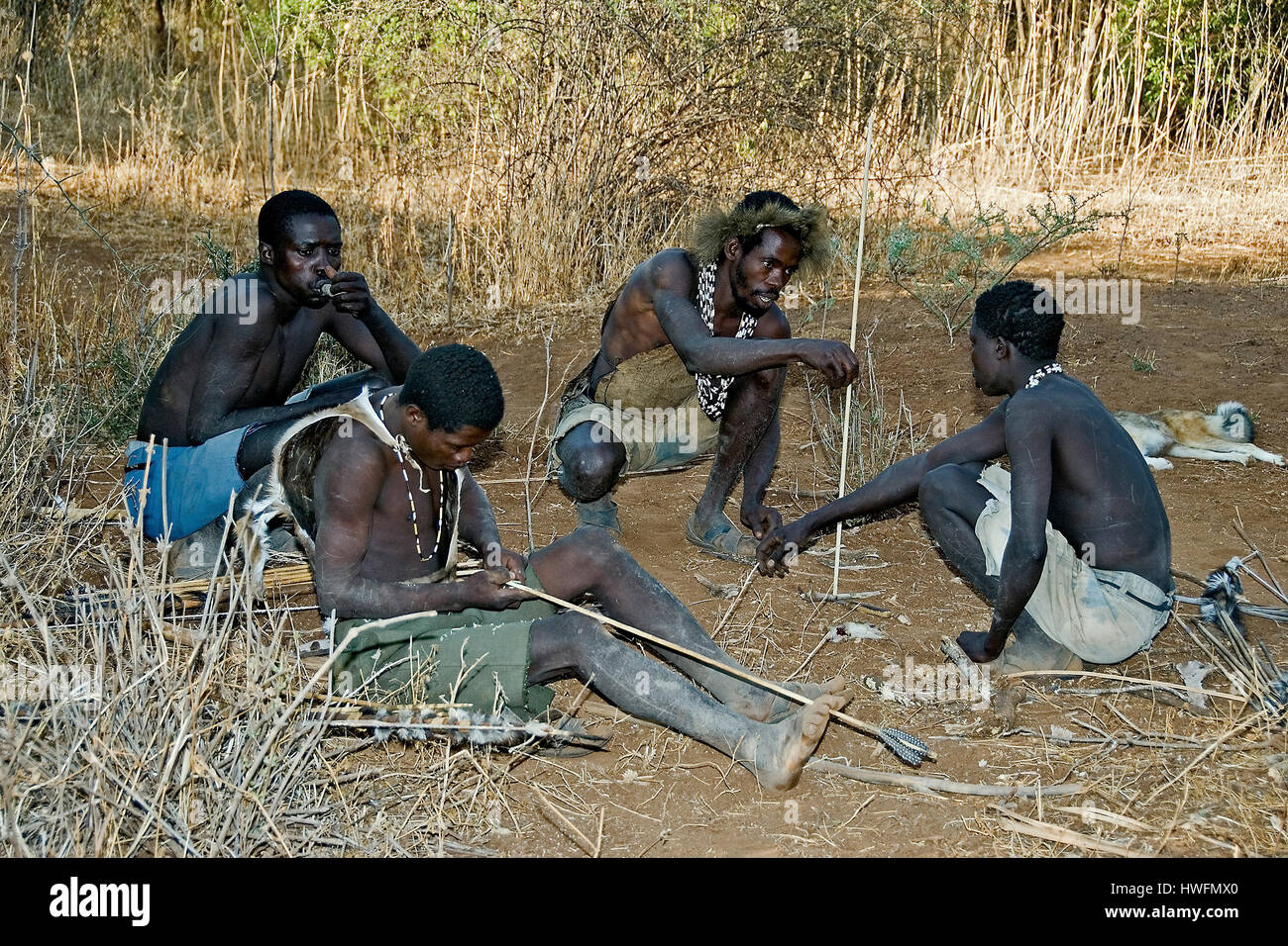 Hadzabe bushmen hunting. Lake Eyasi, northern Tanzania Stock Photo - Alamy