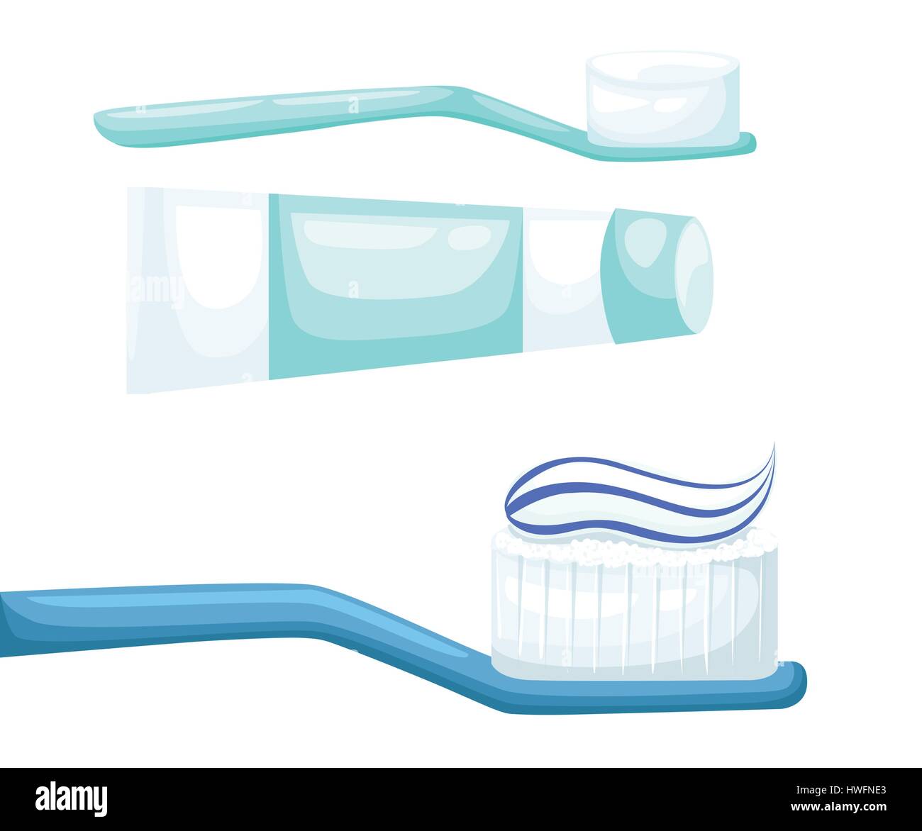 Brushing teeth Stock Vector Images - Alamy