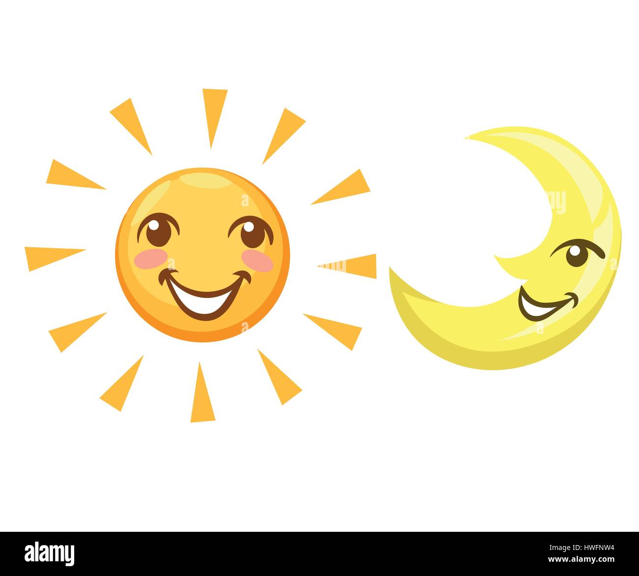 Sun moon day Stock Vector Images - Alamy