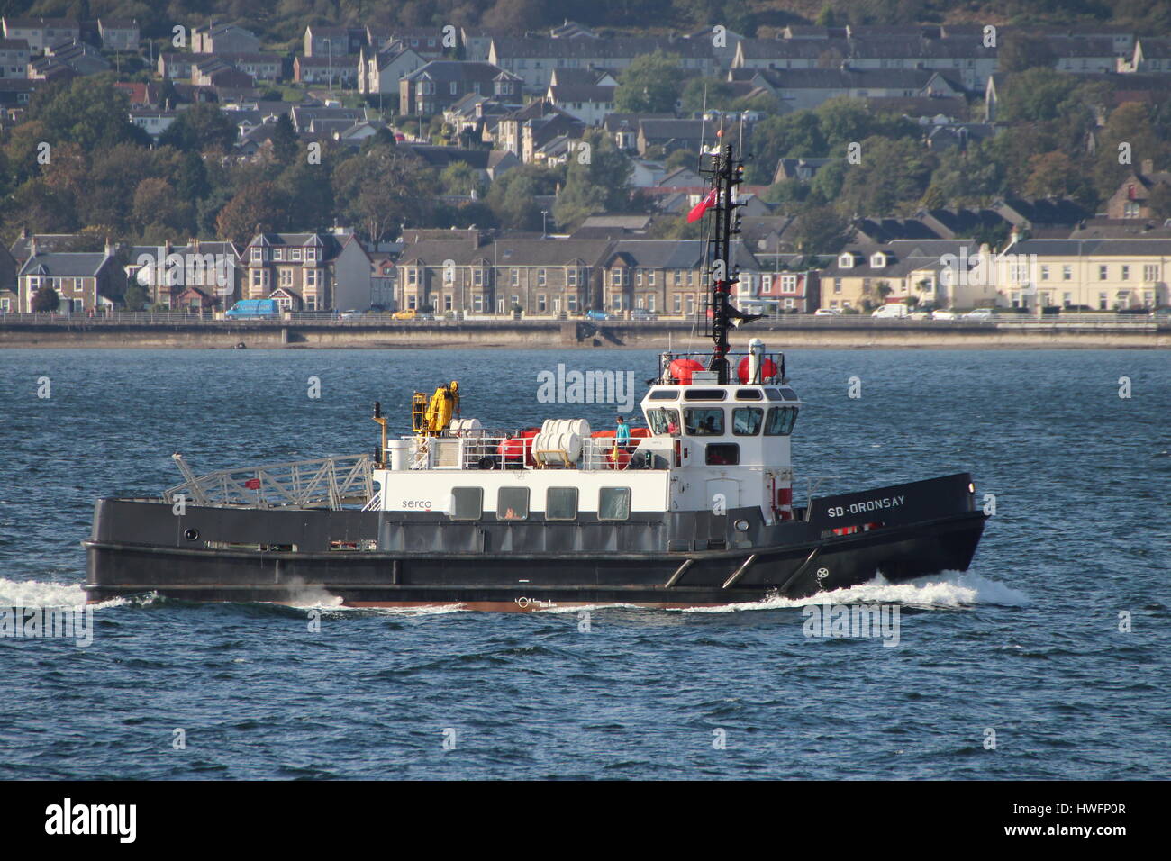 SD Oronsay heading inbound to the Clyde, during the departure stages of ...