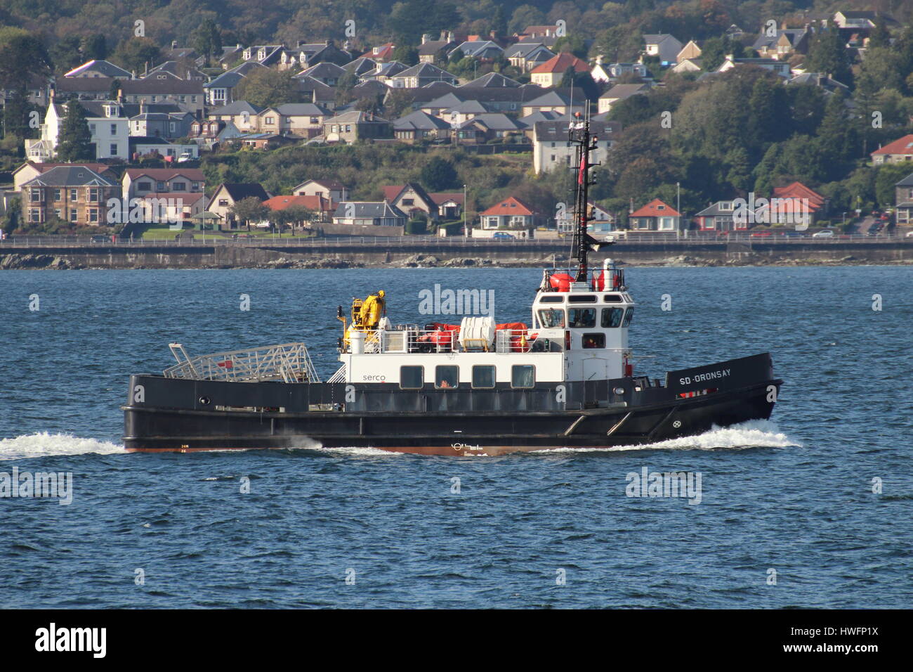 SD Oronsay heading inbound to the Clyde, during the departure stages of ...