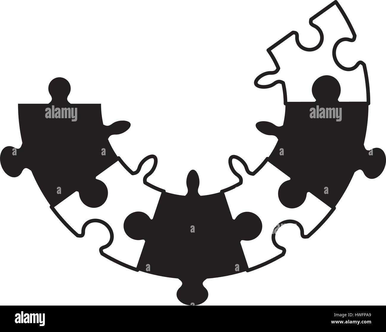 puzzle jigsaw cooperation concept Stock Vector Image & Art - Alamy