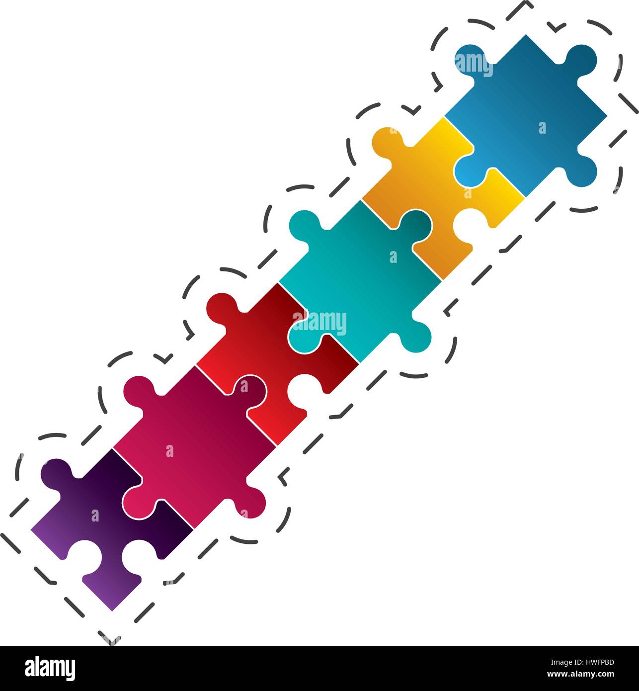 puzzle jigsaw solution image Stock Vector Image & Art - Alamy