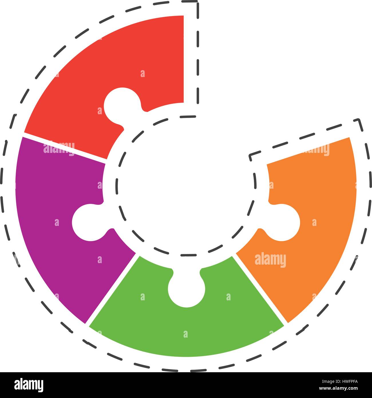 puzzle team work concept image Stock Vector Image & Art - Alamy