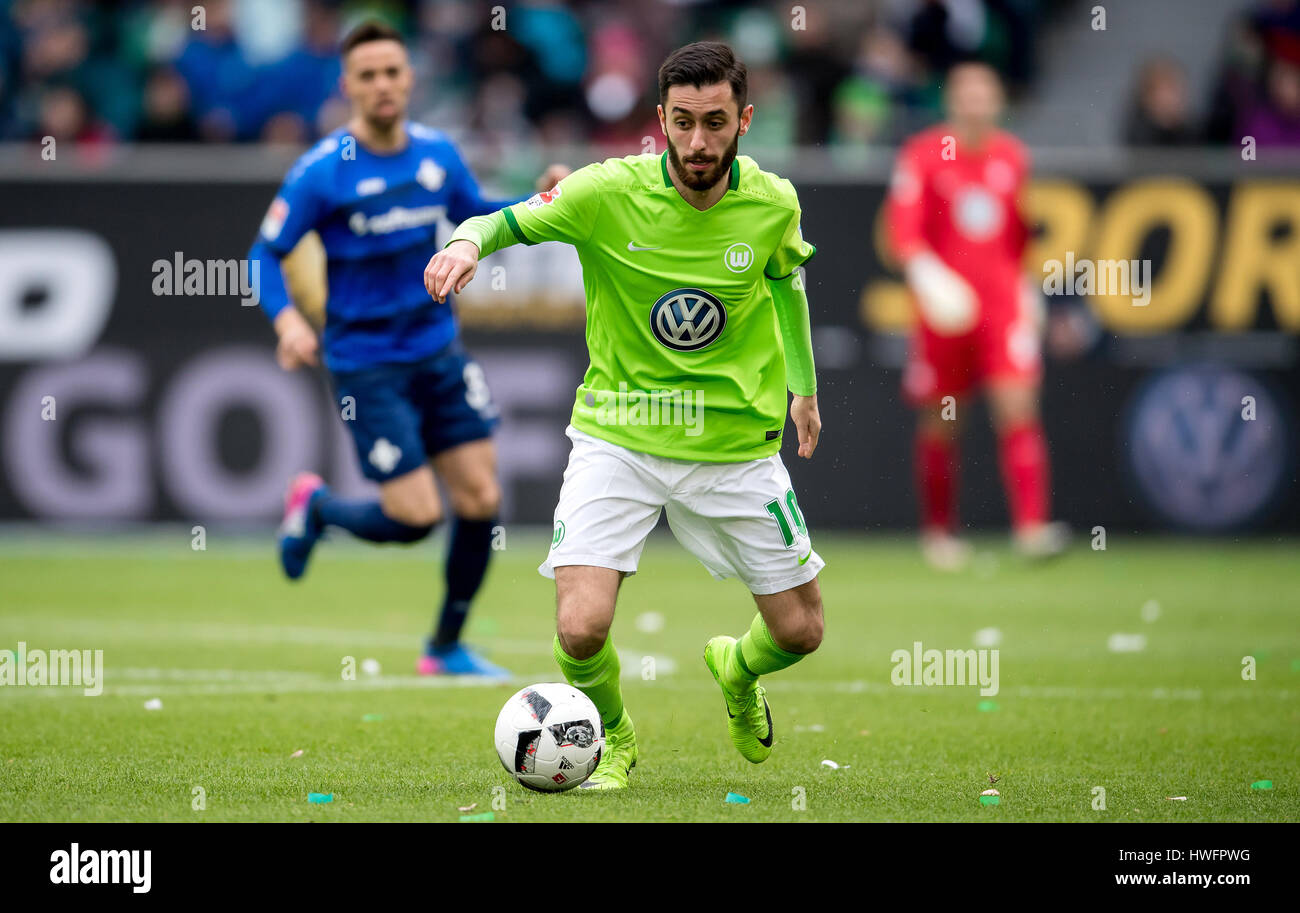 Wolfsburg, Germany. 18th Mar, 2017. Wolfsburg's Yunus Malli in action ...