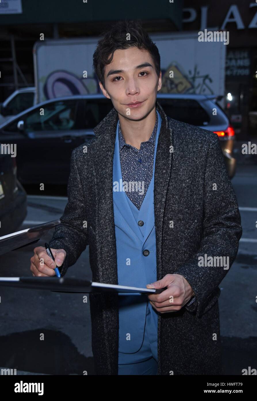 New York, NY, USA. 20th Mar, 2017. Ludi Lin out and about for Celebrity ...