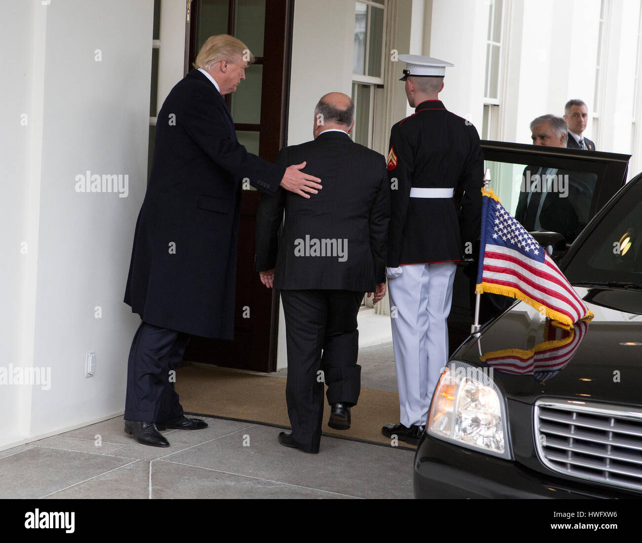 United States President Donald J. Trump greets Prime Minister Haider al ...
