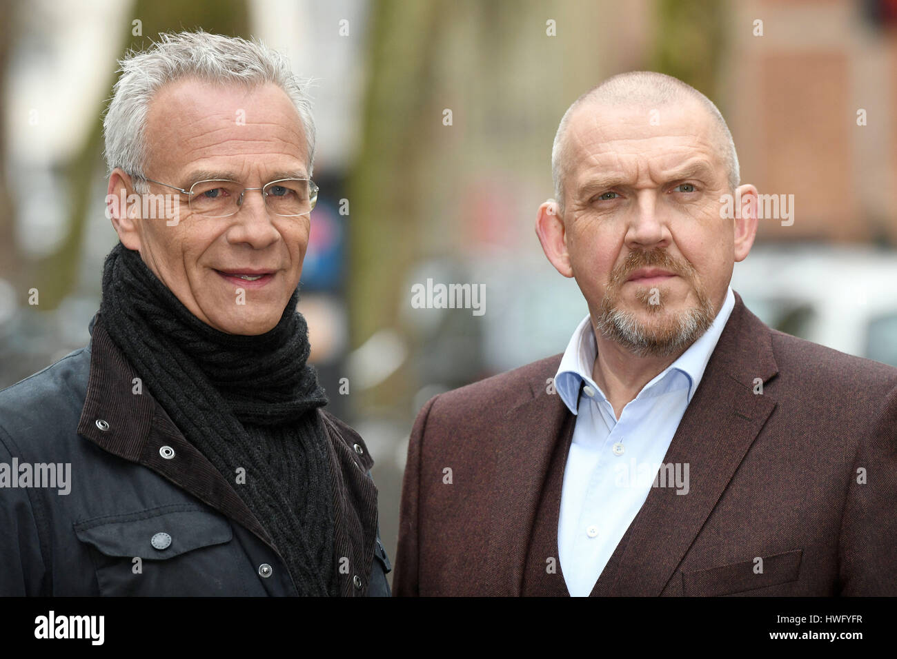 Cologne, Germany. 20th Mar, 2017. The actors Klaus J. Behrendt (playing ...