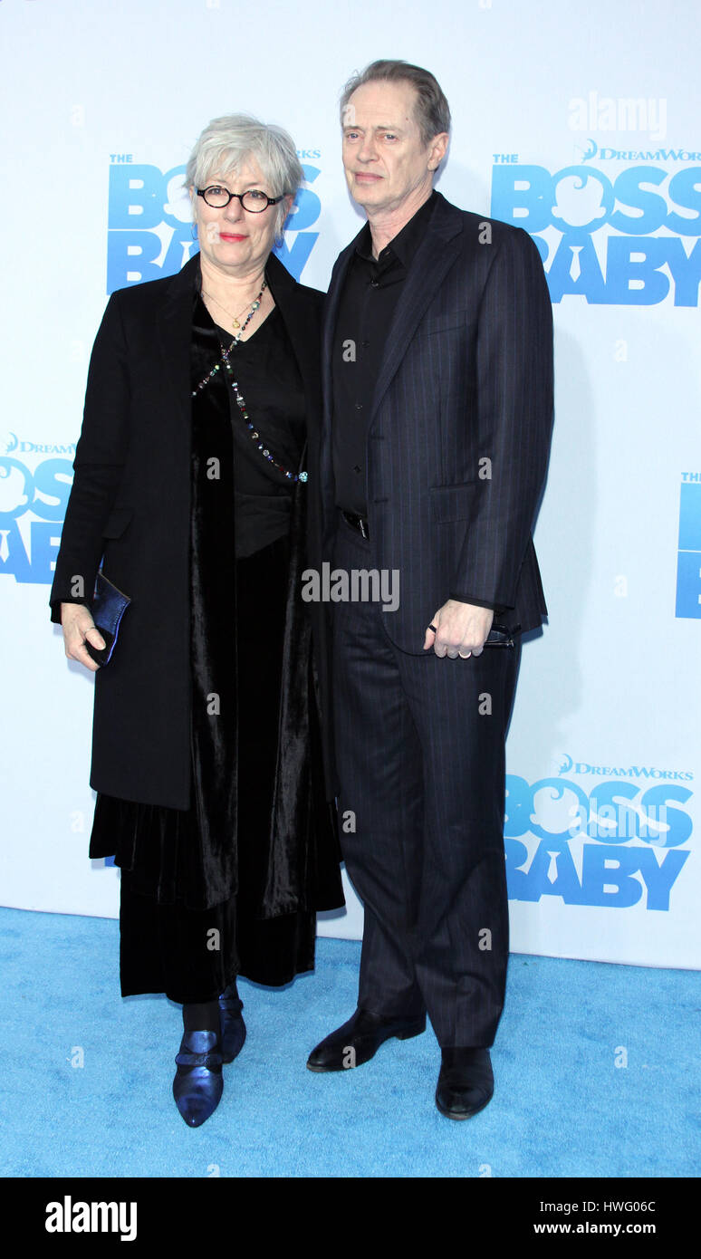 New York, USA. 20th Mar, 2017. Jo Andres, Steve Buscemi attends ...