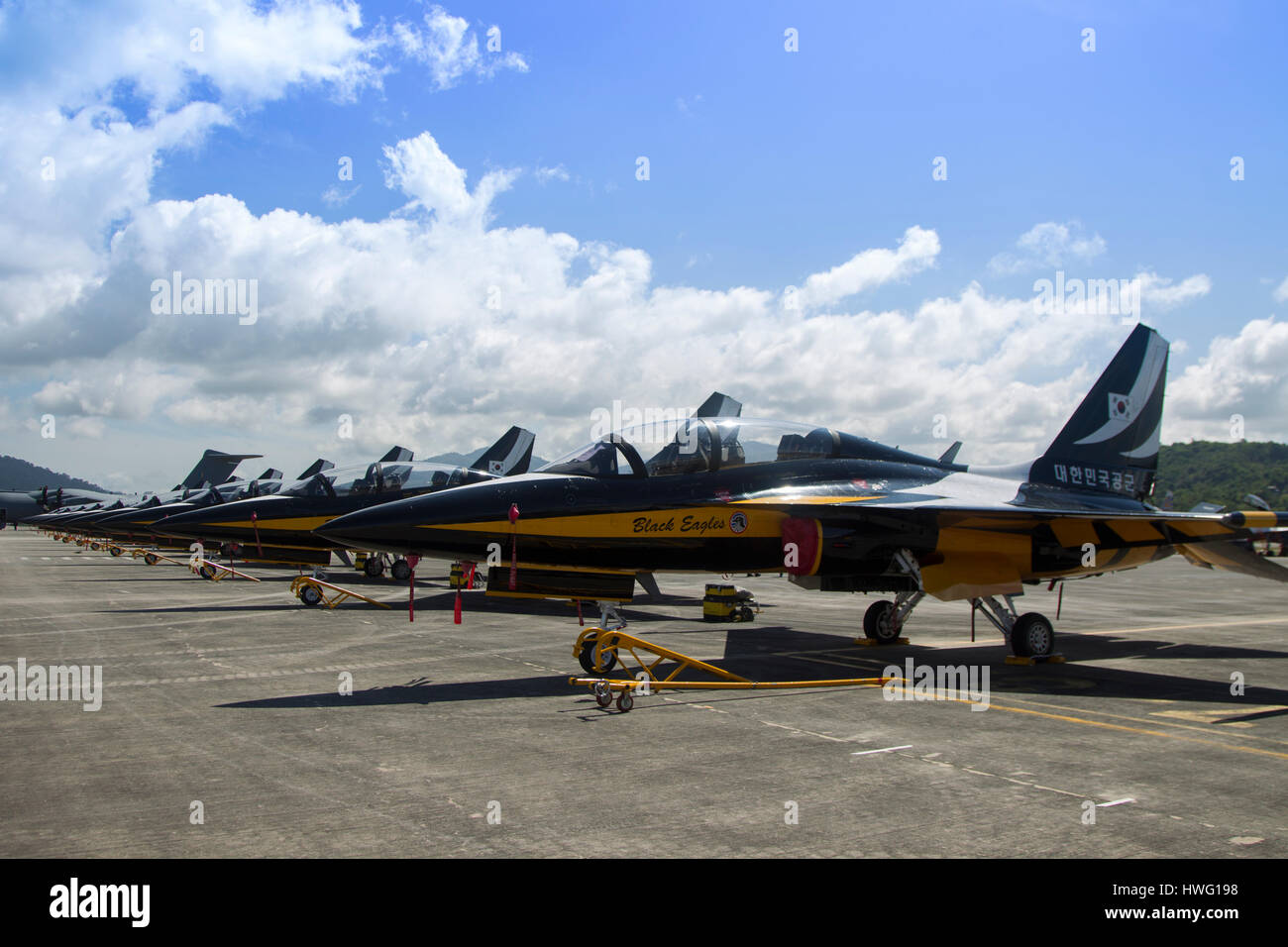 Langkawi, Malaysia. 21st Mar, 2017. South Korea T50 trainer jets on ...