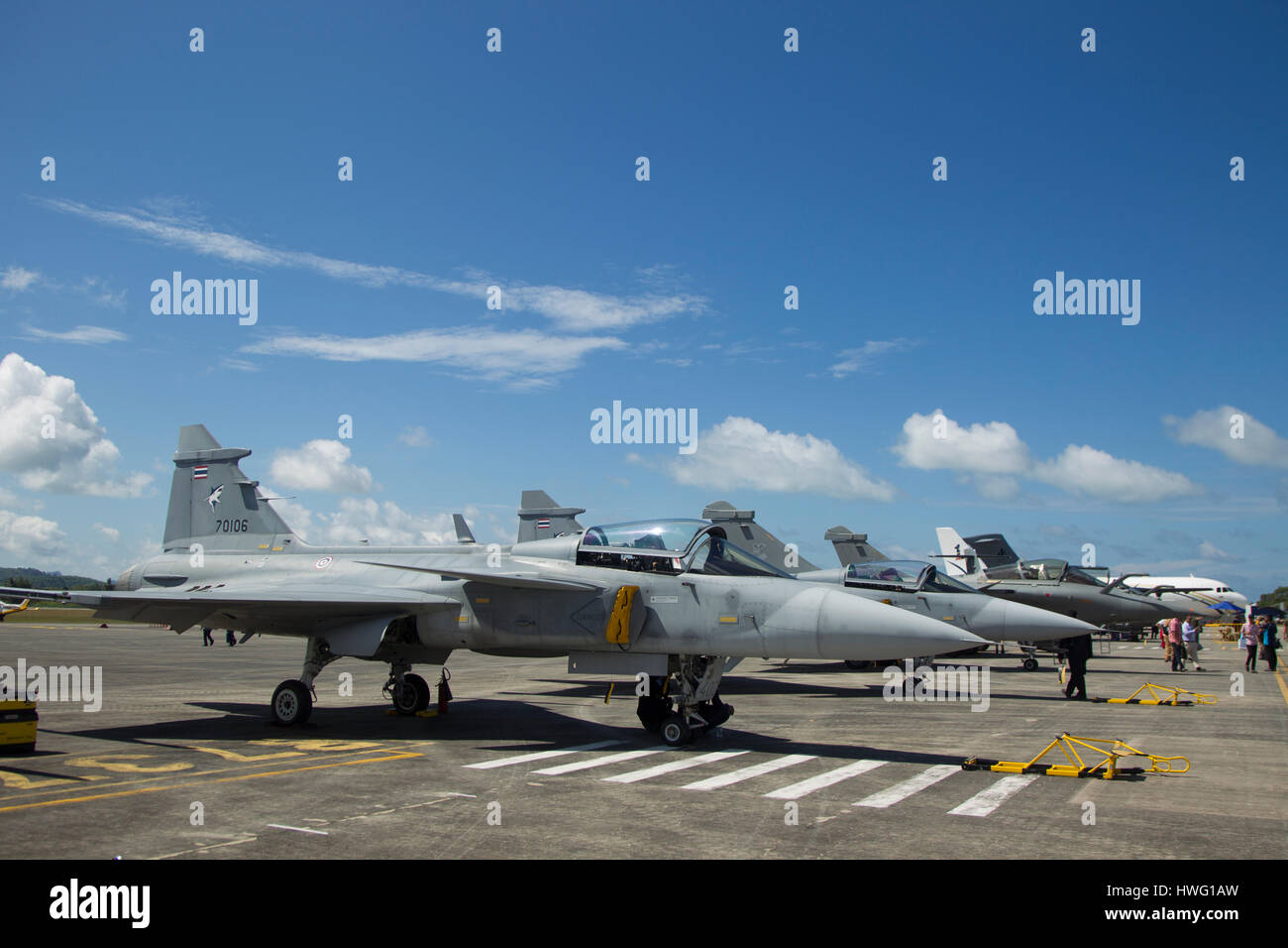 Langkawi, Malaysia. 21st Mar, 2017. Fighter jets on display at LIMA ...