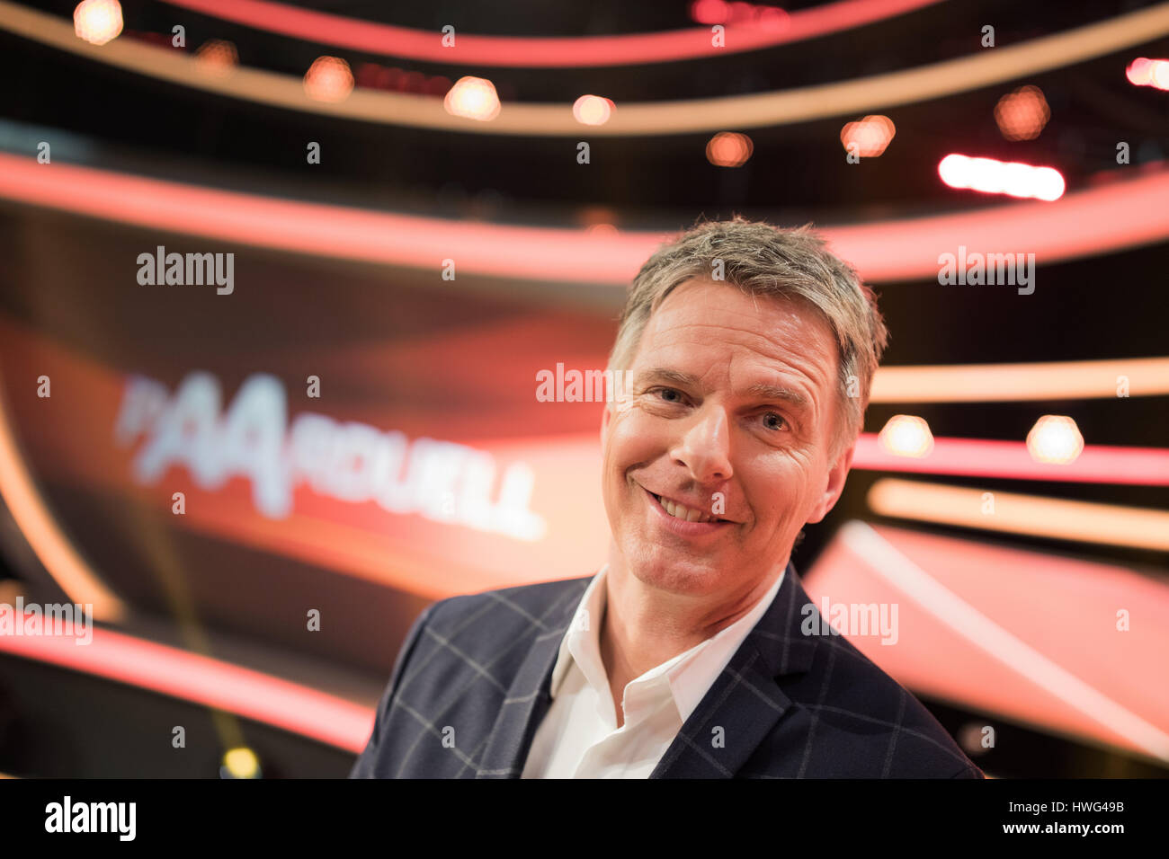 Huerth, Germany. 21st Mar, 2017. Presenter Joerg Pilawa on the set of ...