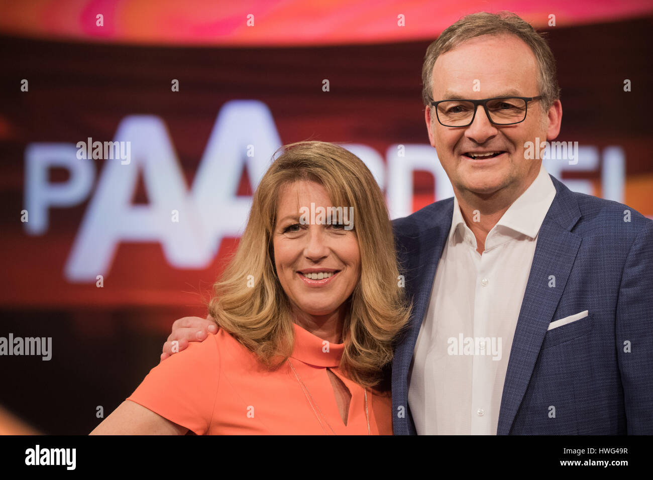 Huerth, Germany. 21st Mar, 2017. Journalist couple Anne Gesthuysen and ...