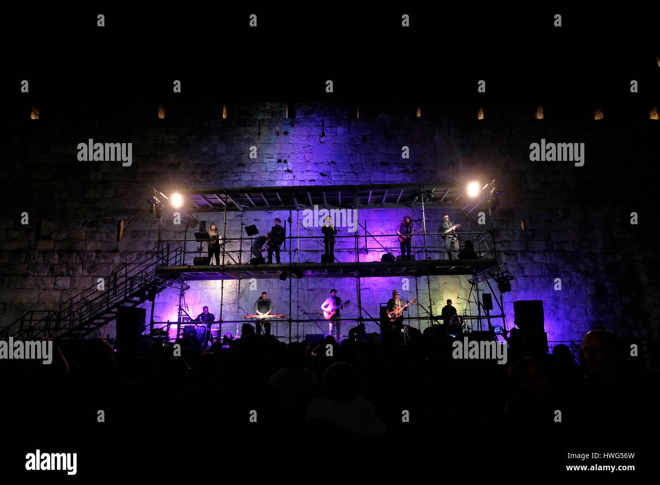 Jerusalem, Israel. 21st March 2017. Israeli "GrooveBOX" band playing ...