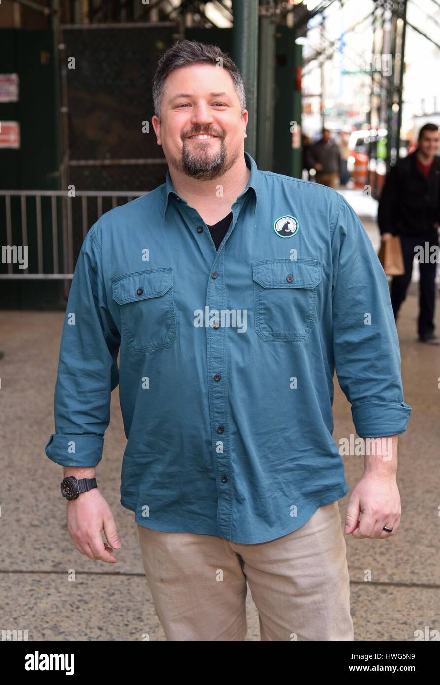 New York, NY, USA. 21st Mar, 2017. David Mizejewski out and about for ...