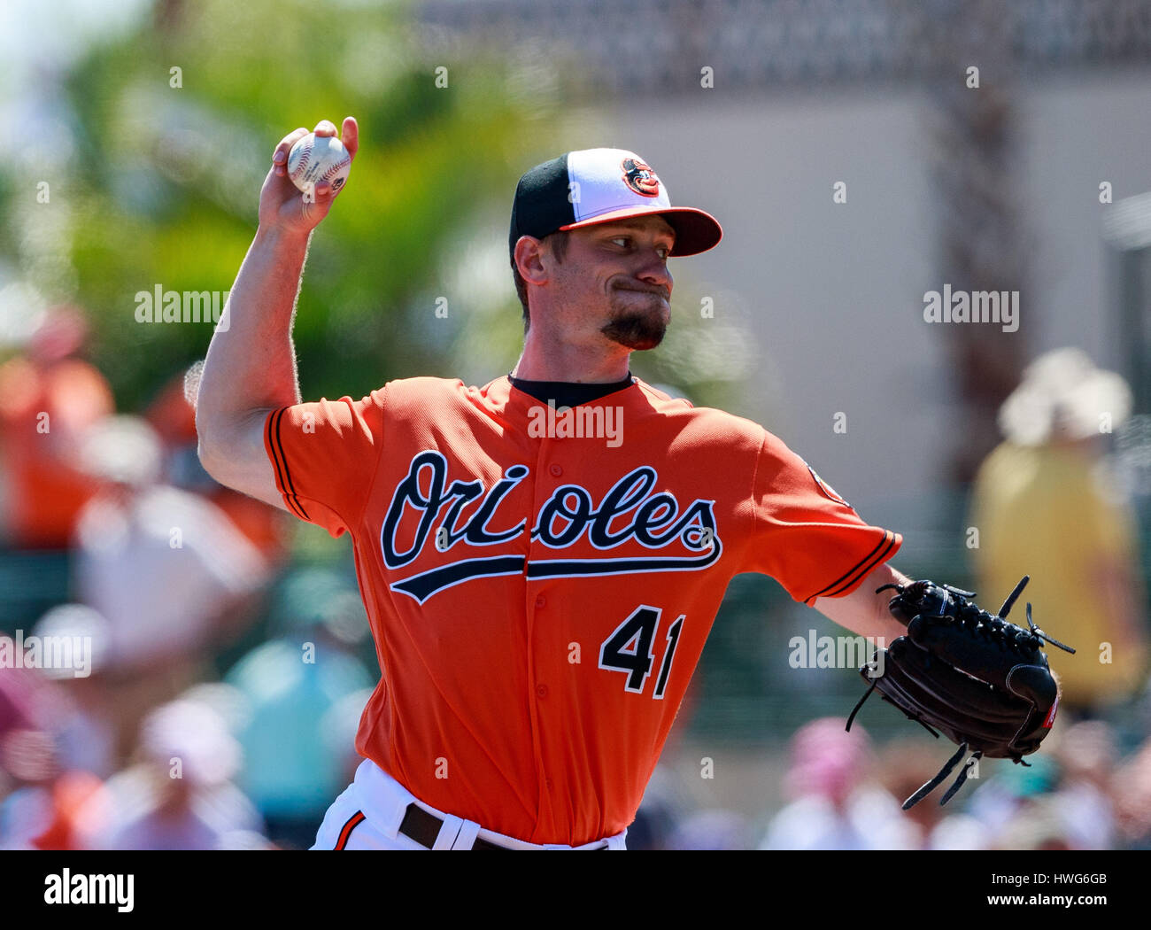 Ed Smith Stadium. 21st Mar, 2017. Florida, USA-Baltimore Orioles ...