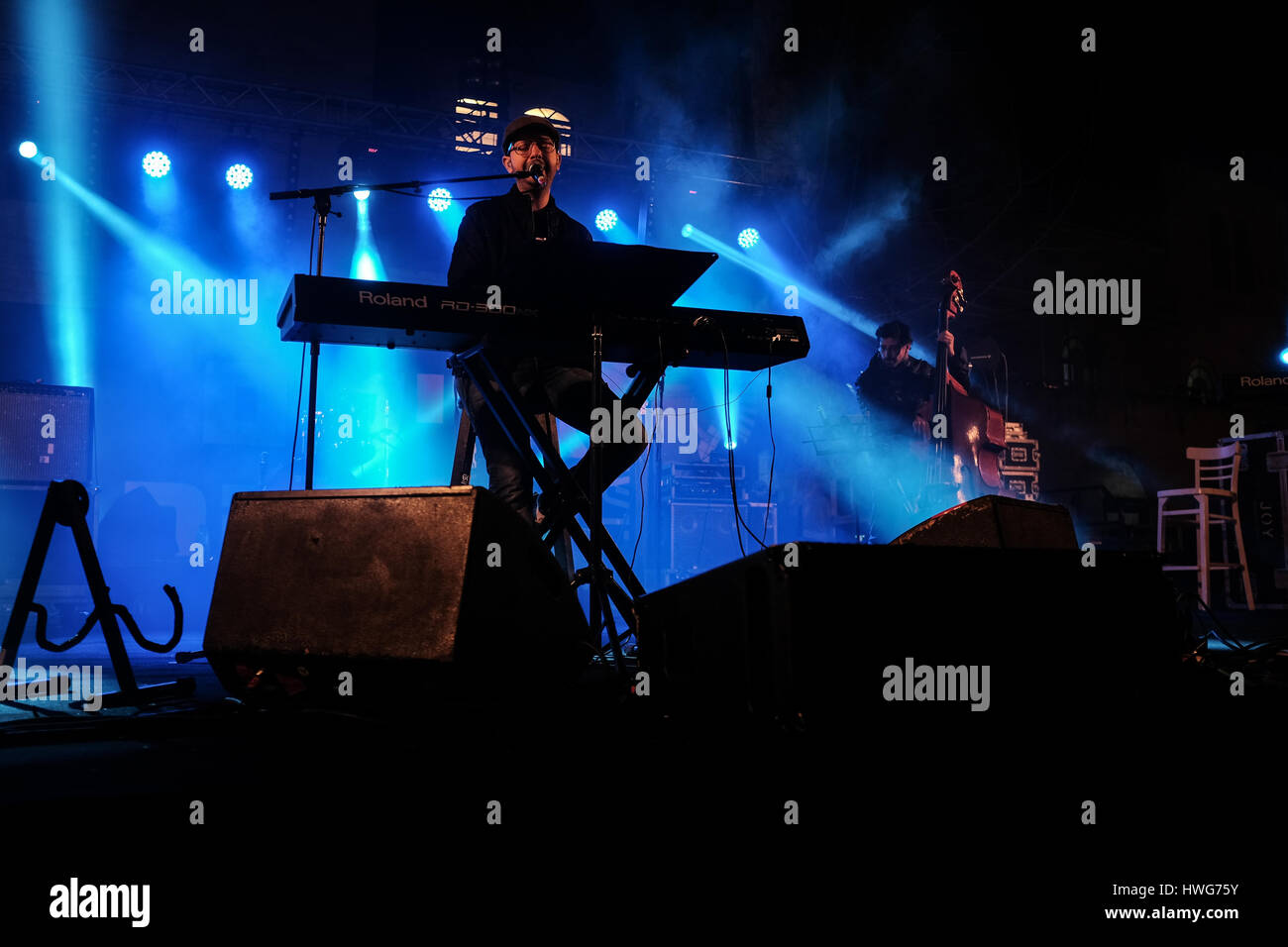 Jerusalem, Israel. 21st March, 2017. A musical group performs in the ...