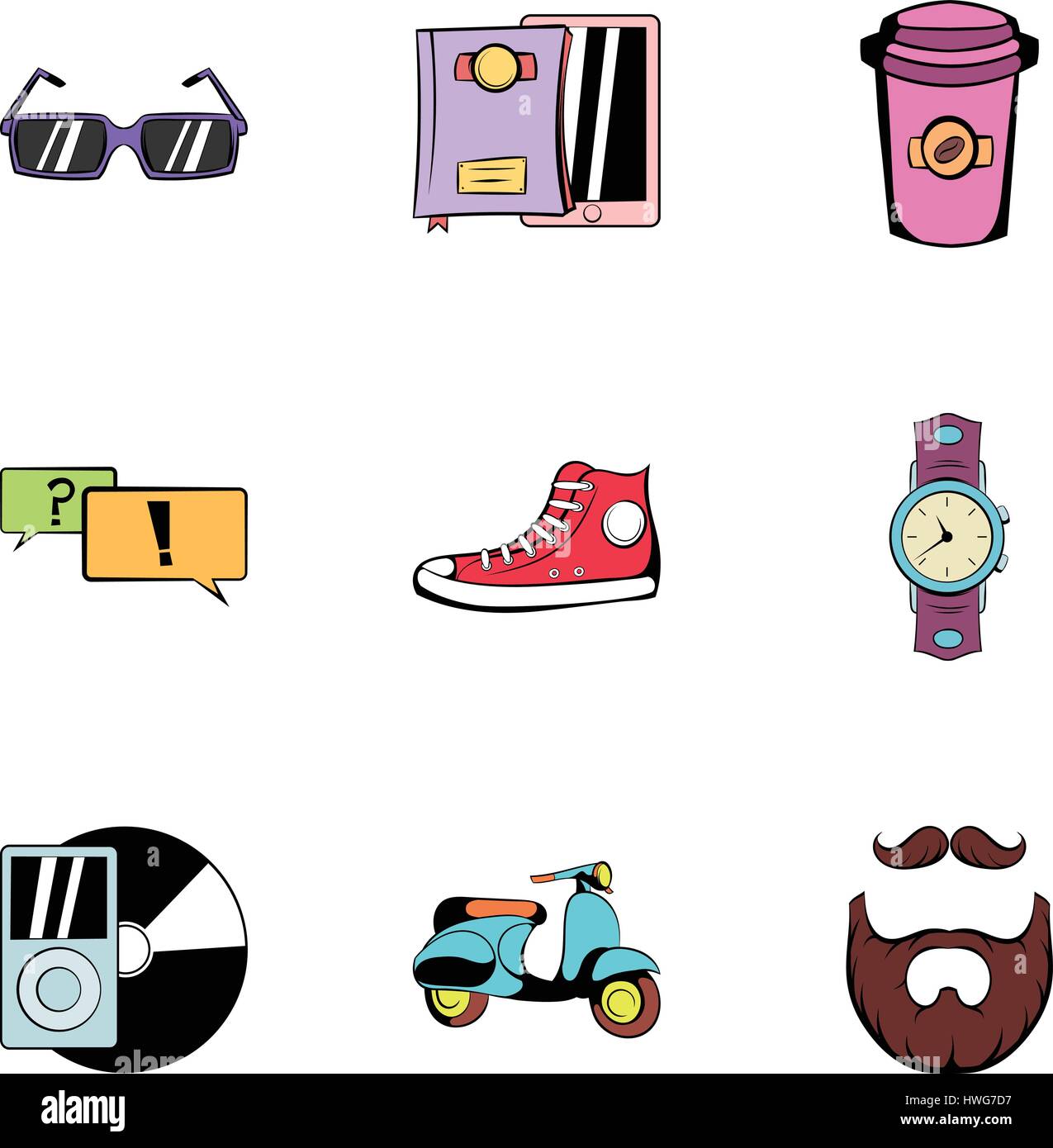 Rest icons set, cartoon style Stock Vector Image & Art - Alamy