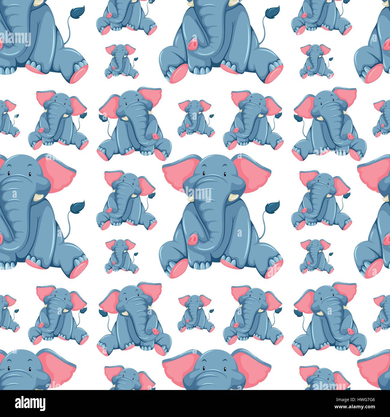 Seamless background design with elephants illustration Stock Vector ...