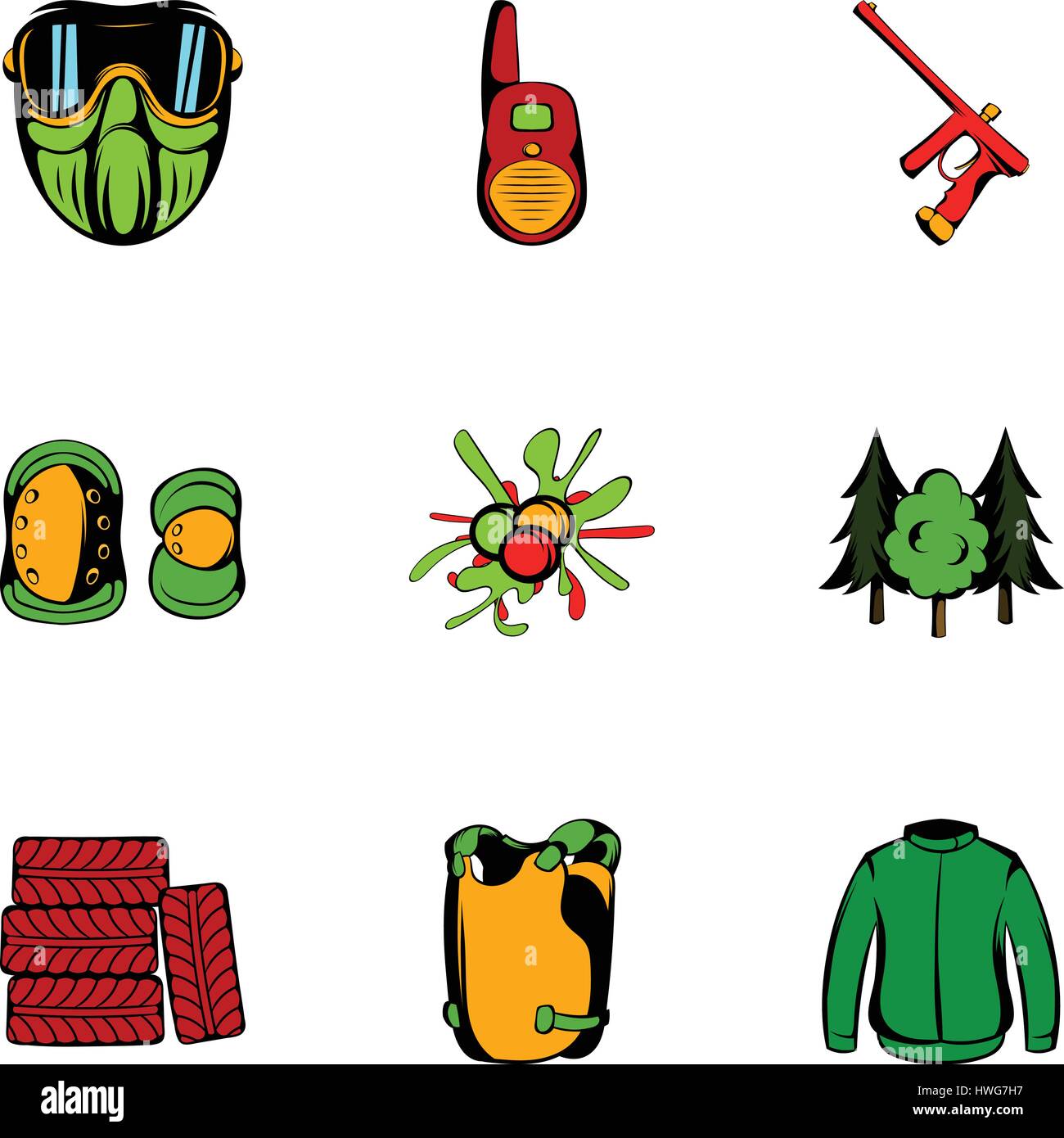 Action icons set, cartoon style Stock Vector Image & Art - Alamy